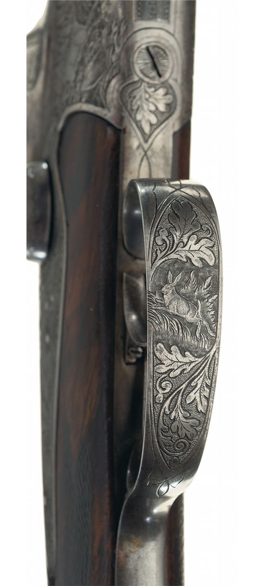 Engraved Ernst Ried Marked German Over/Under Back Action Combination ...