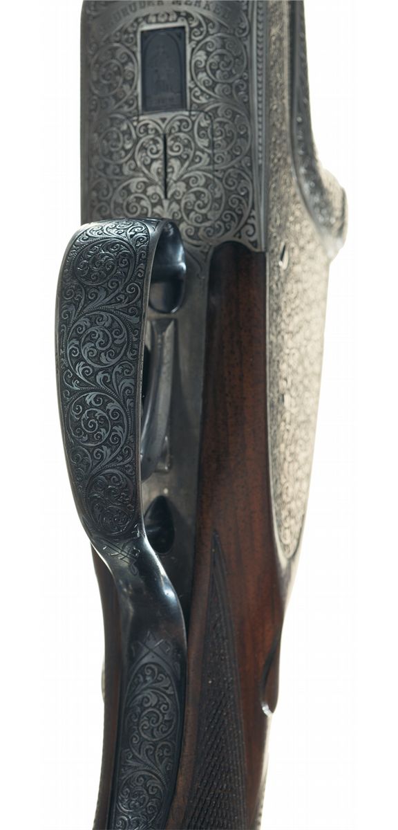 Beautiful Extensively Engraved Merkel Over/Under Side Lock Two Barrel ...