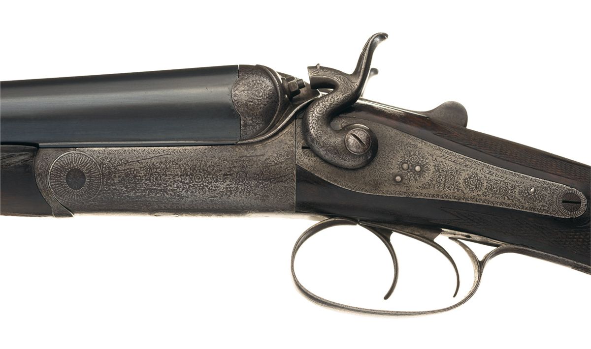 Engraved Left Handed Action Holland & Holland Back Action Hammer ...