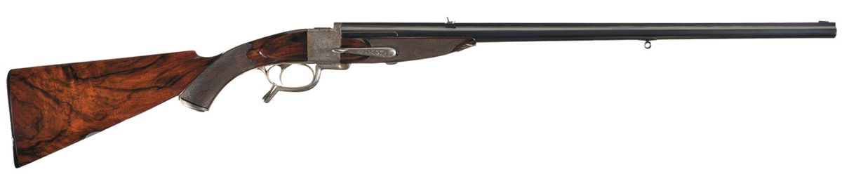 Engraved John Dickson Single Shot Rifle and John Dickson Double Barrel ...