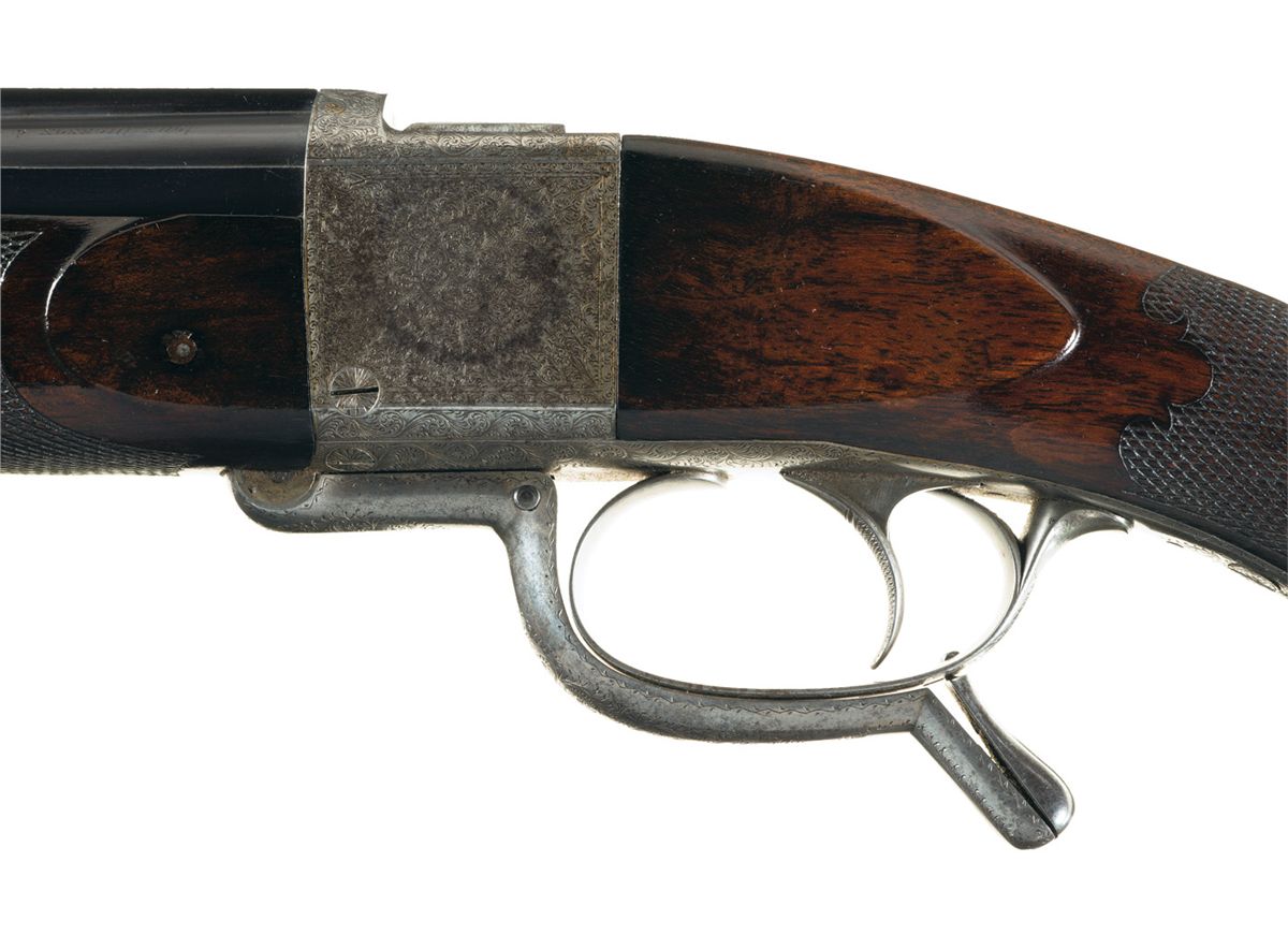 Engraved John Dickson Single Shot Rifle and John Dickson Double Barrel ...
