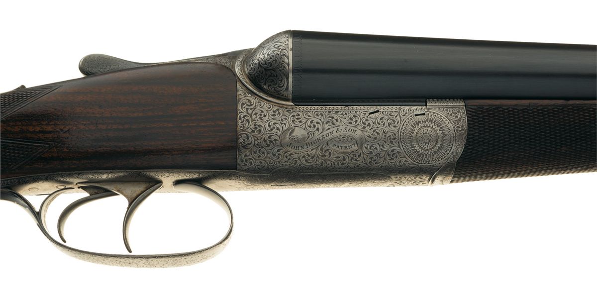 Engraved John Dickson Single Shot Rifle and John Dickson Double Barrel ...