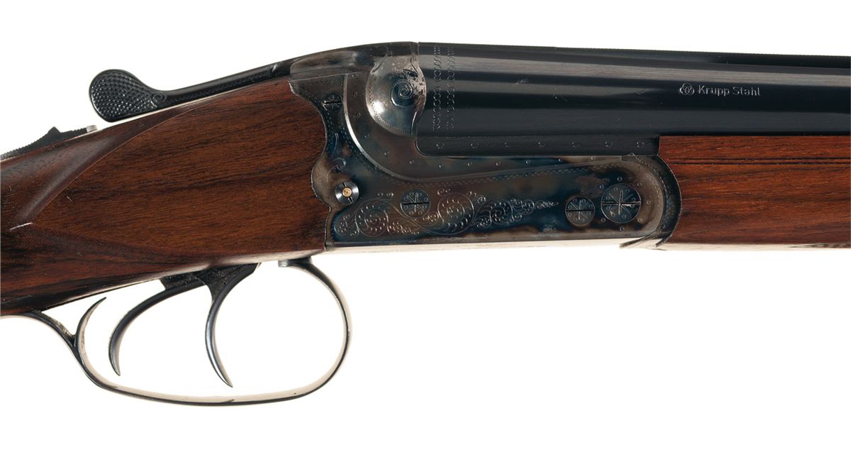 Engraved Merkel Gebruder Model 47E Double Barrel 20 Gauge Shotgun