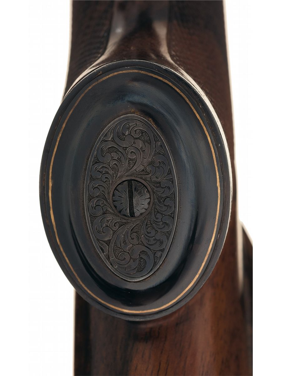 Engraved and Gold Inlaid Clayton N. Nelson Custom Bolt Action Rifle in ...