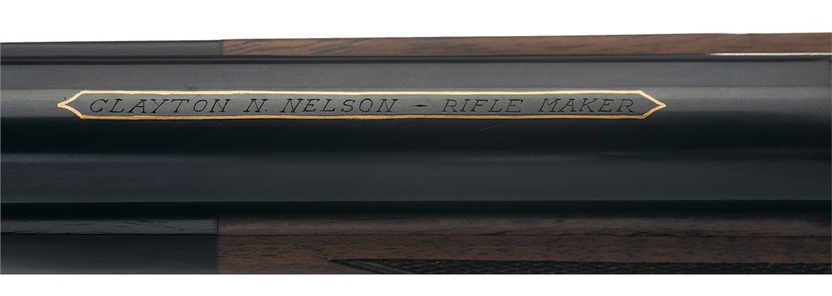 Engraved and Gold Inlaid Clayton N. Nelson Custom Bolt Action Rifle in ...