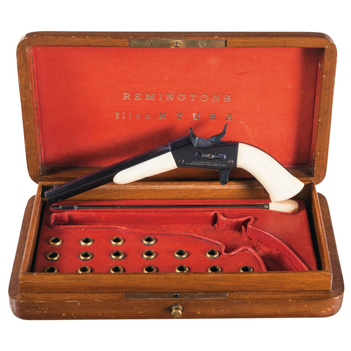 Cased Miniature of a Remington Model 1865 Navy Rolling Block Pistol ...