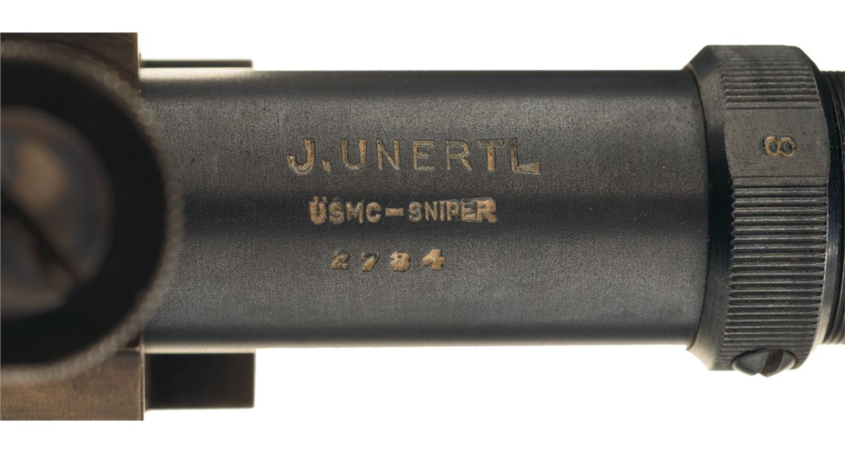 Desirable and Excellent World War II U.S. Marine Corps Unertl 8X ...