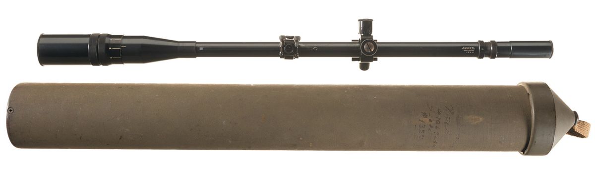 World War II U.S. Marine Corps Unertl 8X Telescopic Sight and Micarta ...