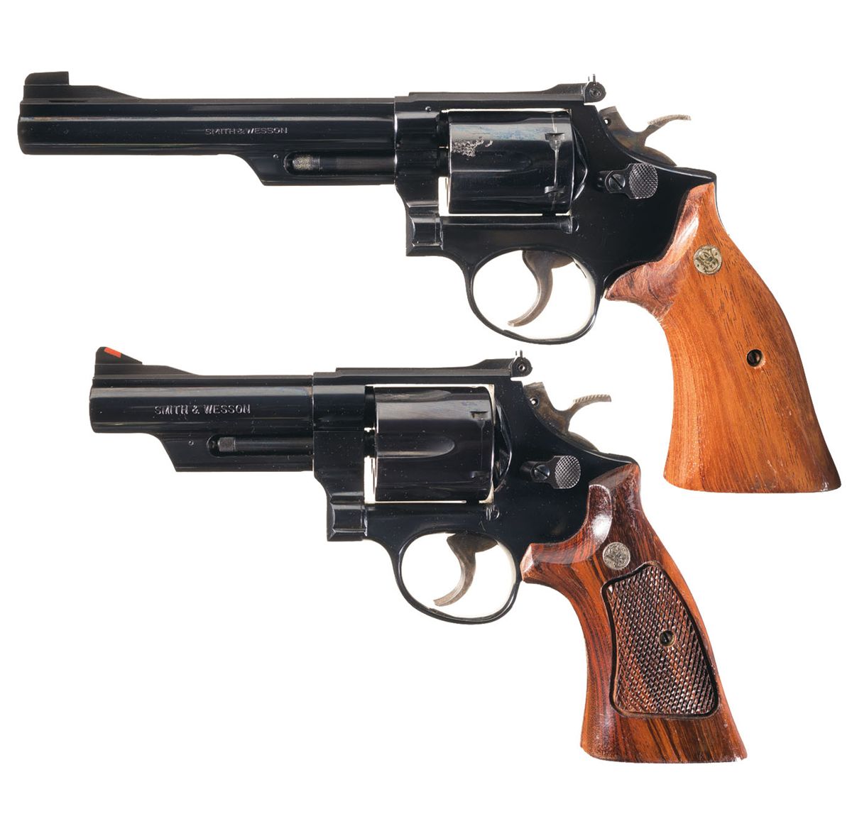Two Smith & Wesson Double Action Revolvers -A) Smith & Wesson Model 19 ...