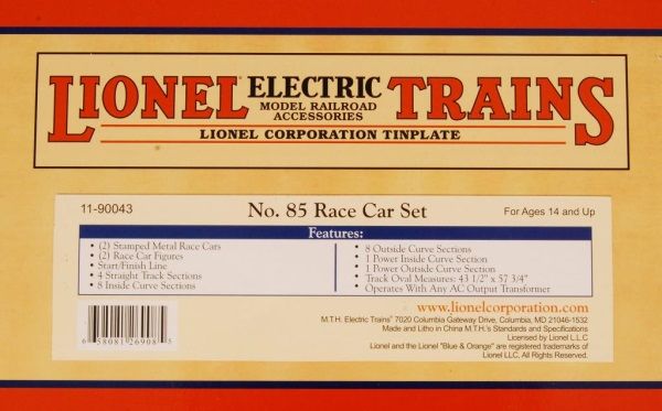 Lionel No. 85 Race Car Set New In Box
