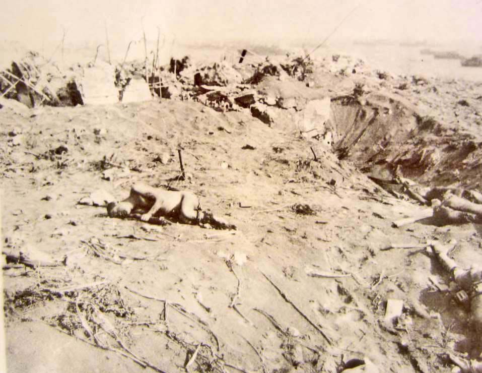WW2 GRUESOME PHOTO OF DEAD JAPANESE SOLDIERS