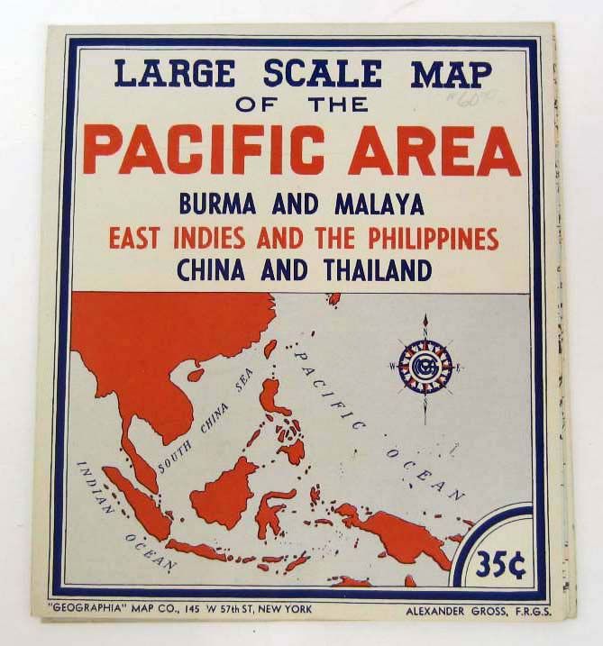 VINTAGE MAP OF PACIFIC AREA