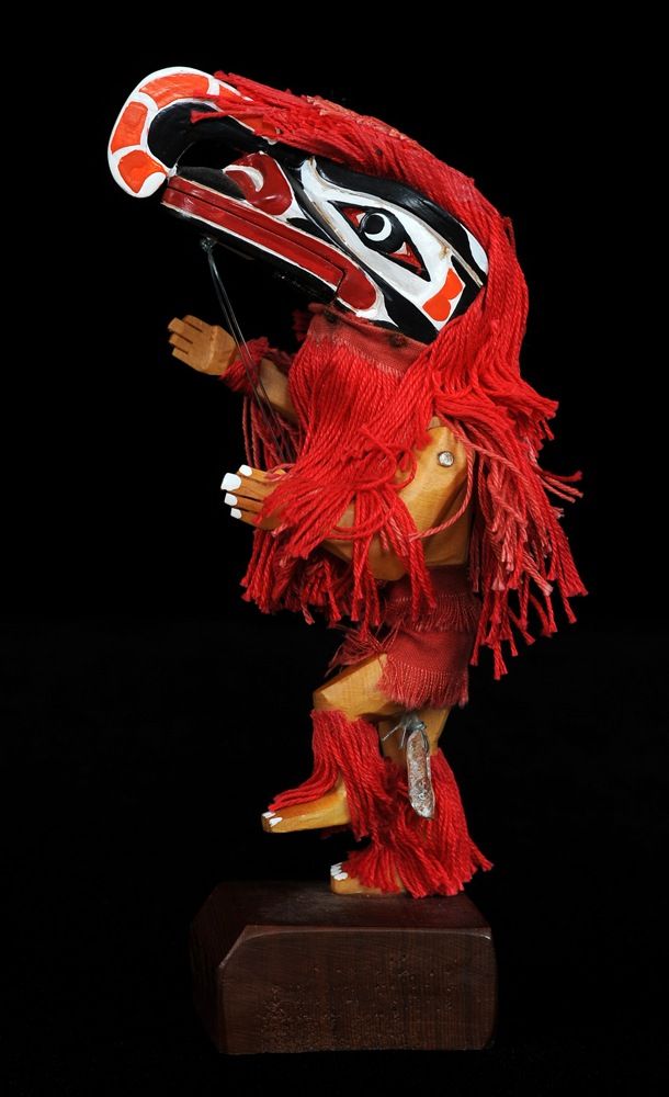 Articulated Kwakwaka'wakw Crooked Beak Hamatsa Dancer 7 5/8" H. 3" W ...