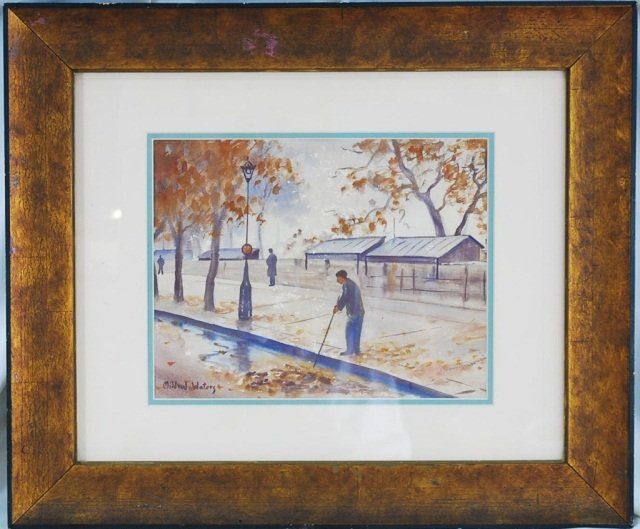 Mildred Waters, Street Sweepers, Original Watercol