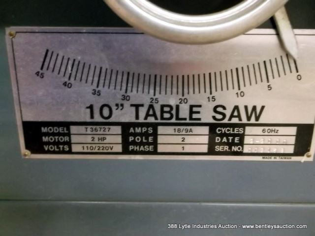 CENTRAL MACHINE 10" TABLE SAW T36727