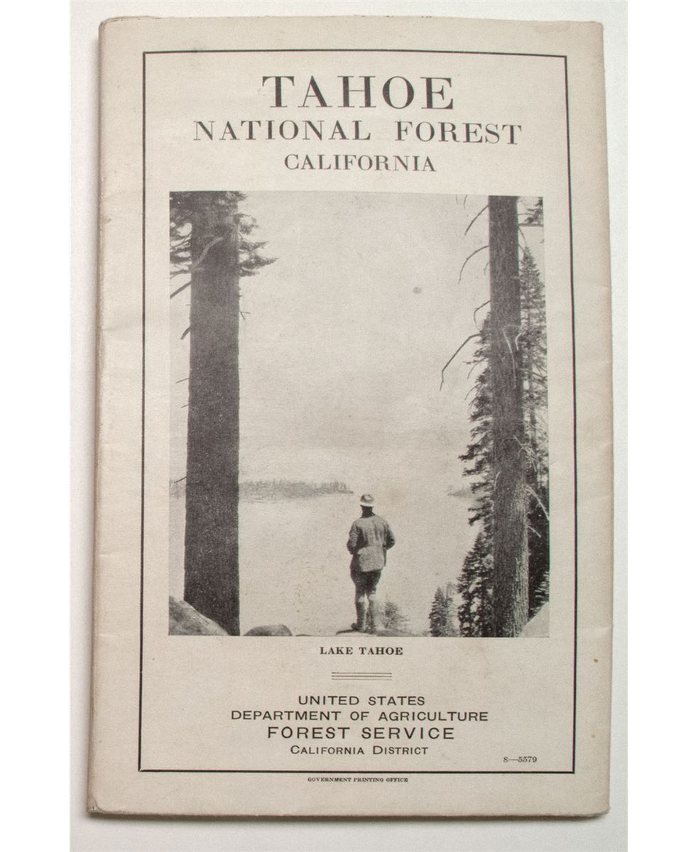 Tahoe National Forest Map, U. S. Forest Service, 1926