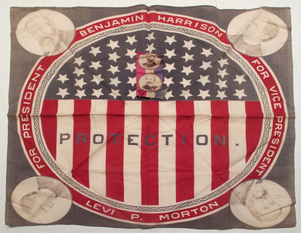 1888 Presidential Election Banner and Ribbon