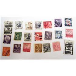 6317 - LOT OF 20 VINTAGE US POSTAGE STAMPS