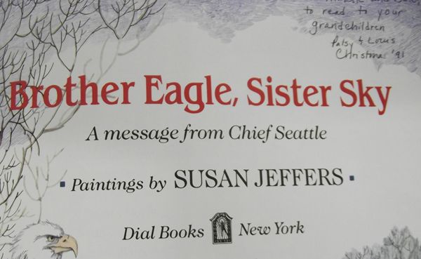 Brother Eagle, Sister Sky Hardcover Book by Jeffers