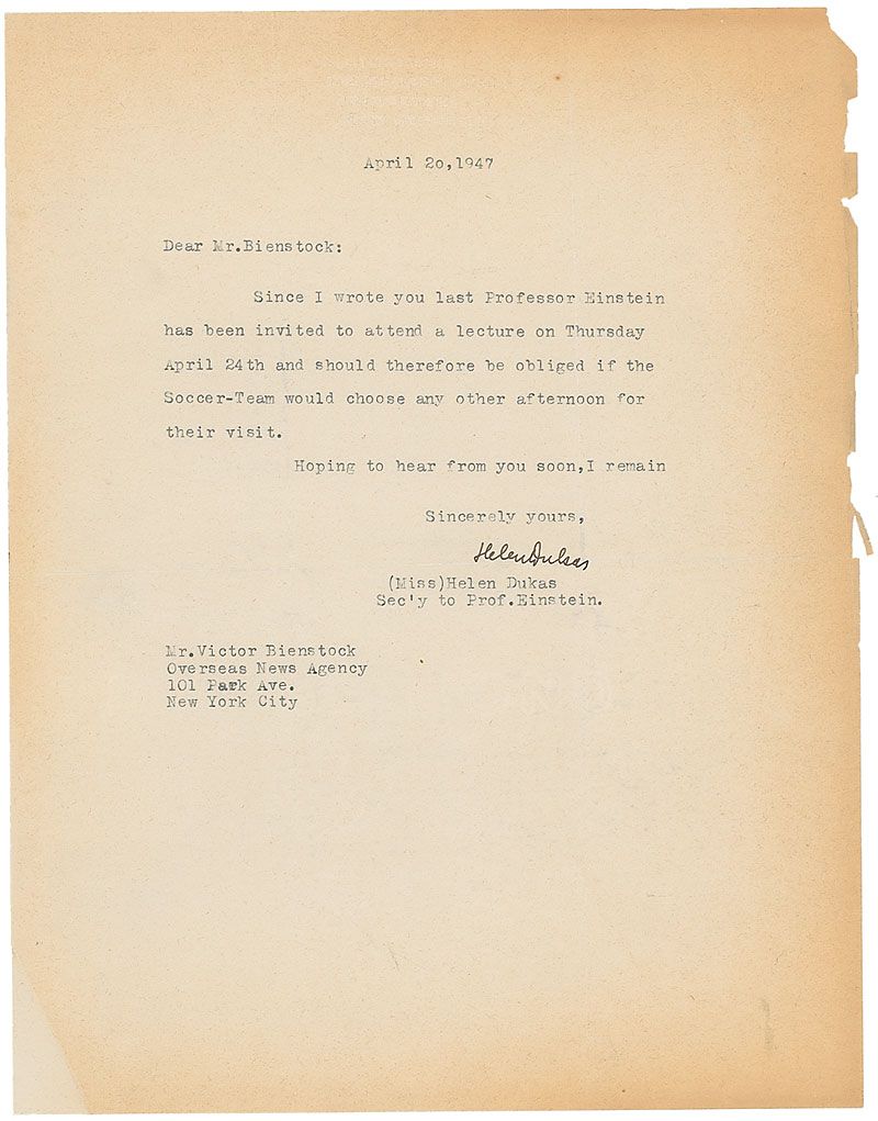 Albert Einstein: Helen Dukas