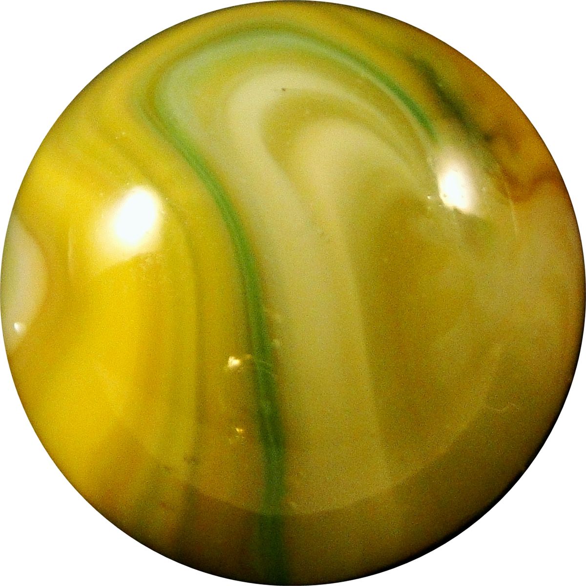 Marbles: Lot 58. Akro Agate Company. Lemonade/Limeade Hybrid. 5/8". NM+ 8.9