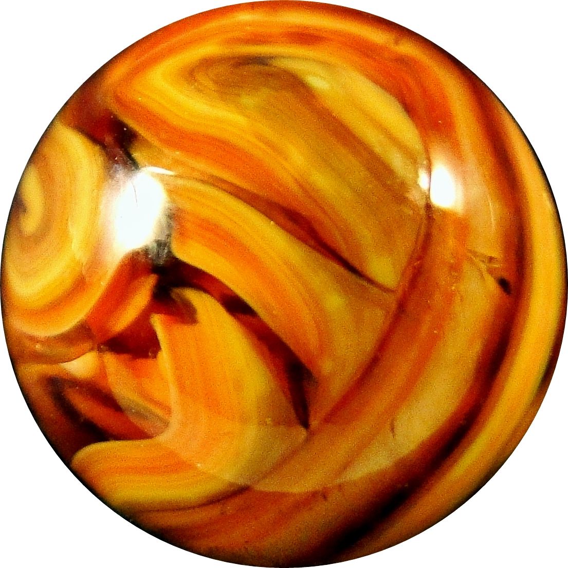 Marbles: Lot 126. Champion Agate Company. Furnace Scraping Marble. 5/8 ...