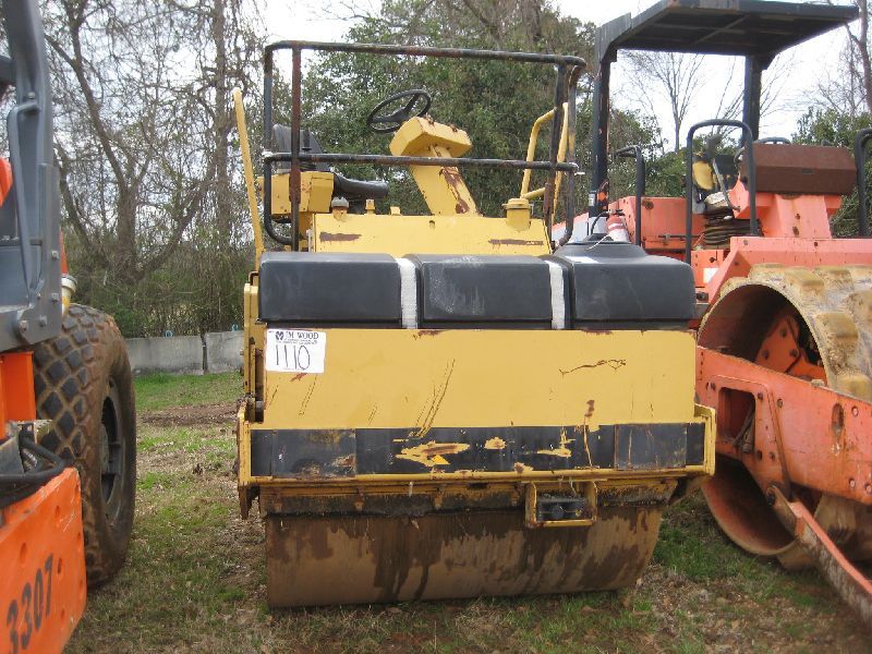 CAT CB-434 TANDEM ROLLER, S/N 3TF00201, 56" DRUMS, VIBRATORY, METER ...