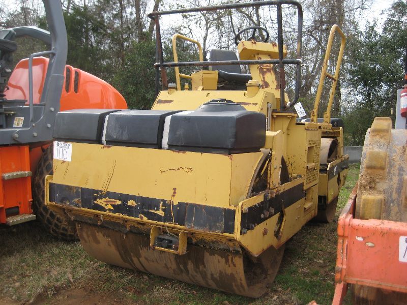 CAT CB-434 TANDEM ROLLER, S/N 3TF00201, 56" DRUMS, VIBRATORY, METER ...