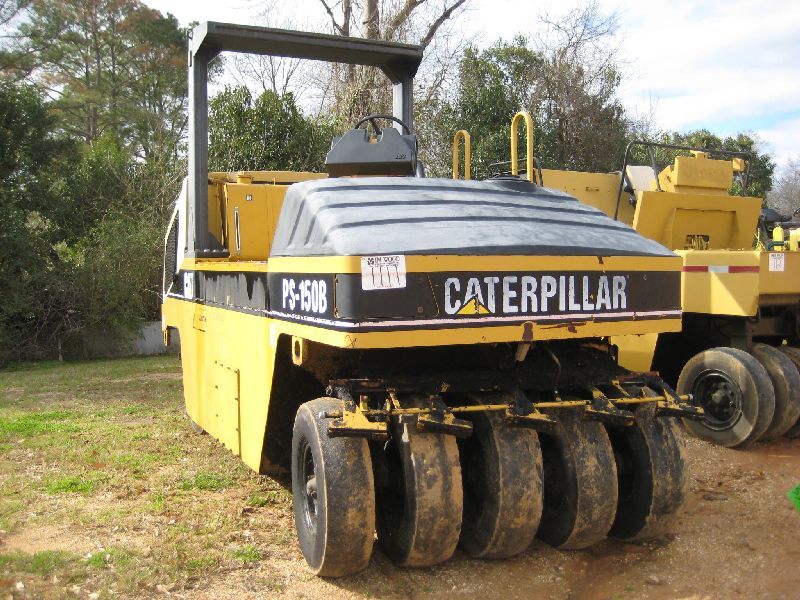 CAT PS-150 PNEUMATIC ROLLER, S/N 3XR00267, ROLL BAR, WATER TANK ...