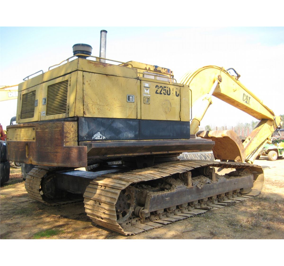 CAT 225D LC HYDRAULIC EXCAVATOR, S/N 8R6024, 9' STICK, GRAPPLE, ECAB ...