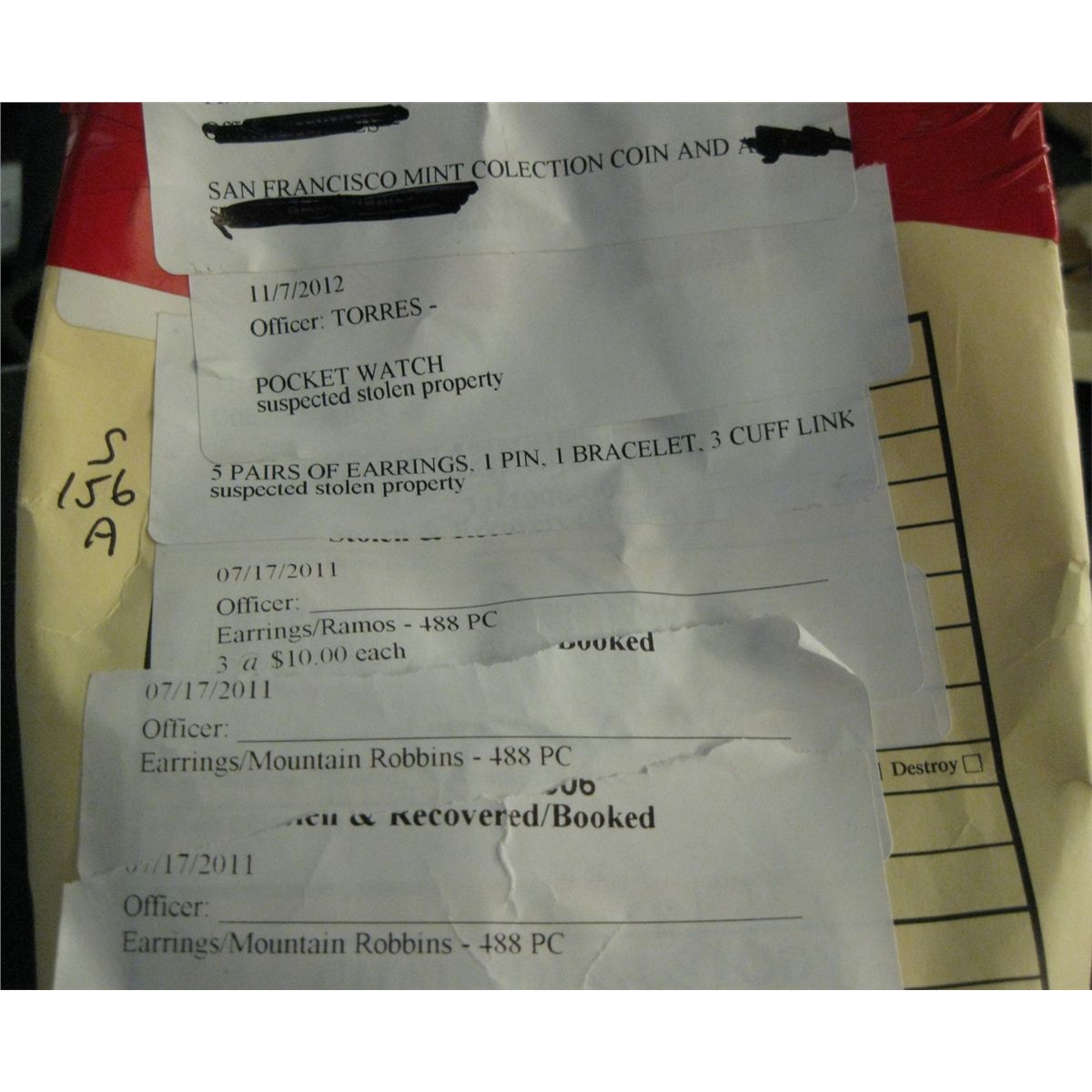 Manila Evidence Envelope Unopened,