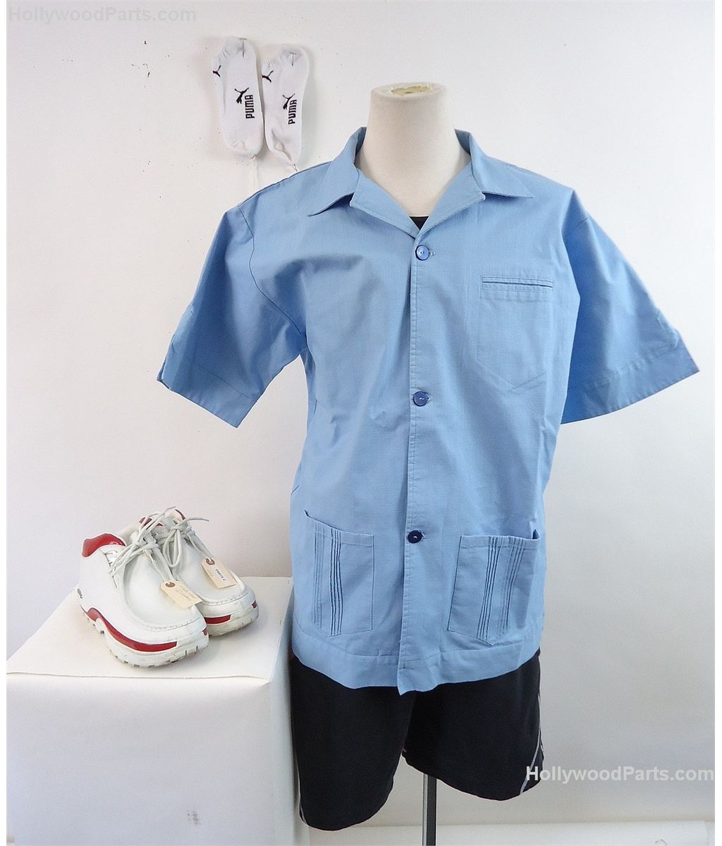Barbershop Ricky Nash (Michael Ealy) Light Blue Smock Costume