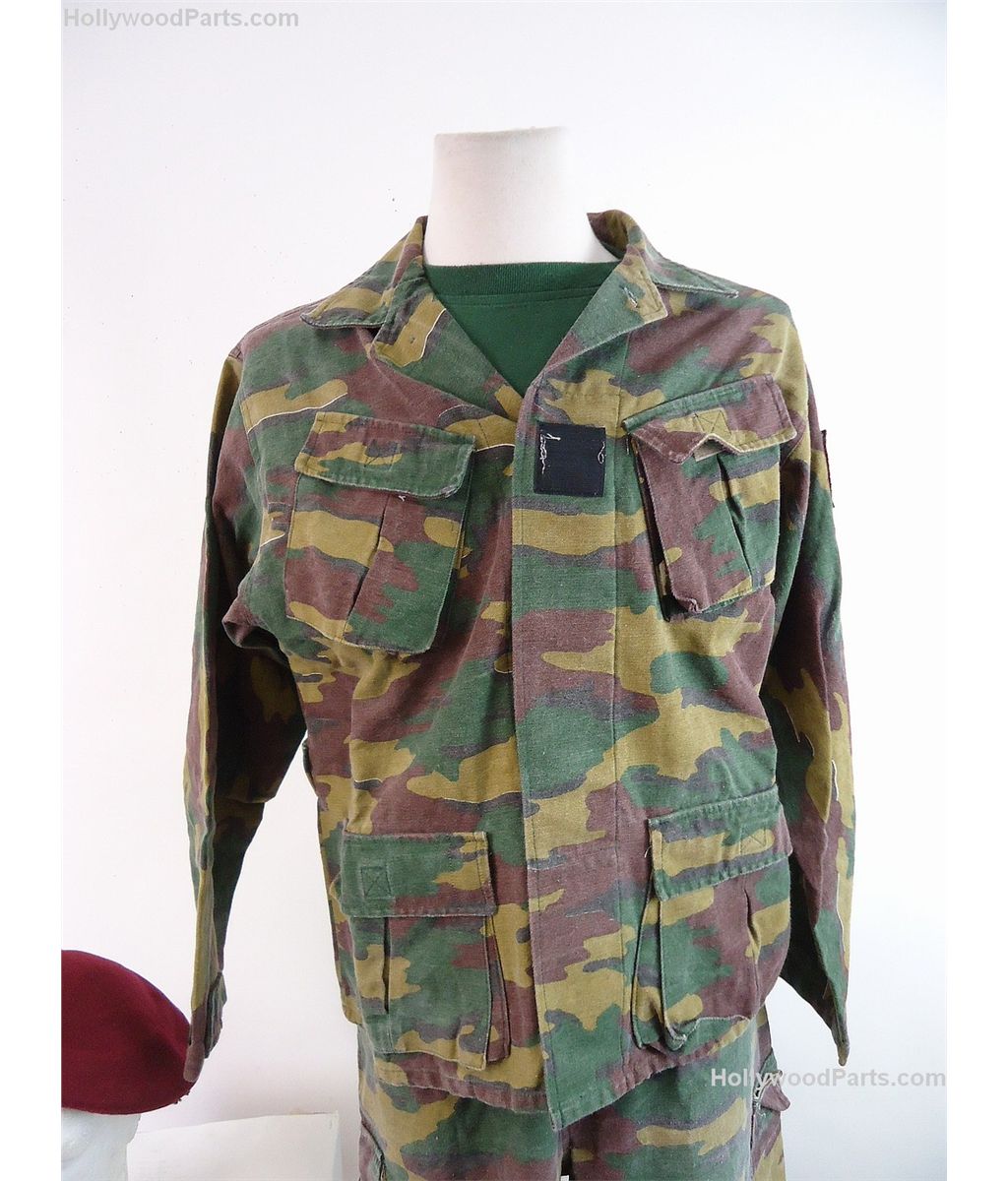 Hotel Rwanda Belgian Soldier Green Camouflage Uniform Costume
