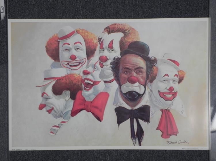 Robert Owen Clown Print -Burbank Six