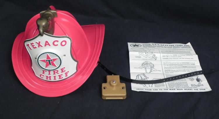 Texaco Fire Chief Helmet Vintage Hat w/Directions 1960s