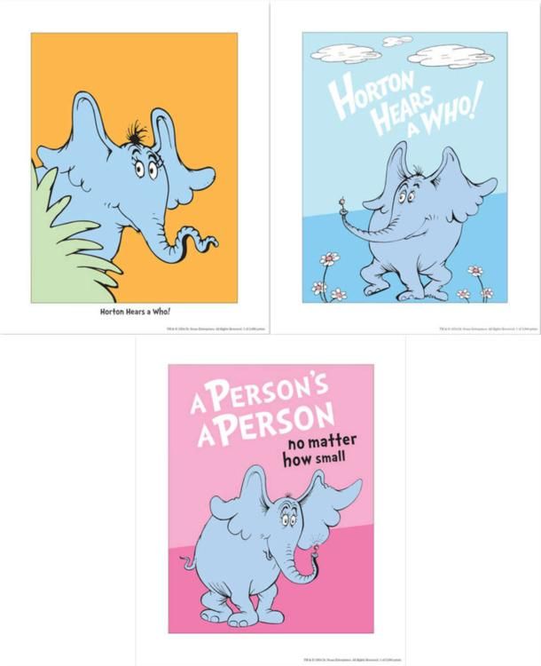 3) Dr Seuss Prints Horton Hears Who Person is a Person