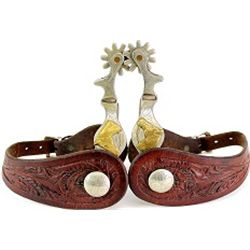 Nice pair Ricardo nickel silver cowgirl spurs