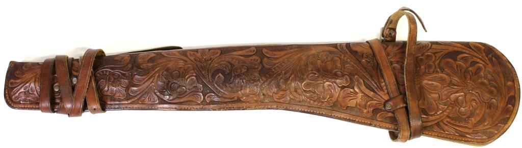 Handsome hand tooled floral pattern scabbard