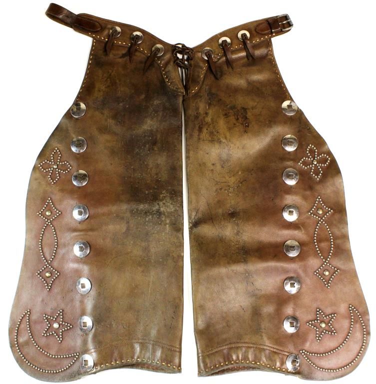 Geo Lawrence stamped batwing chaps