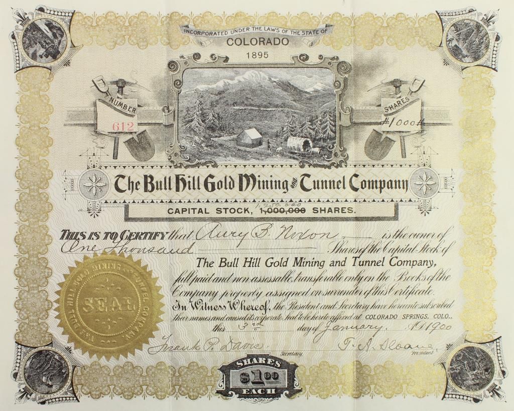 Collection of 3 original Gold Mine certificates