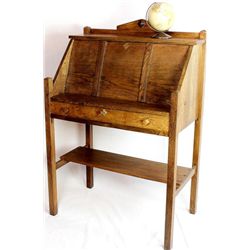 Oak mission style drop front desk
