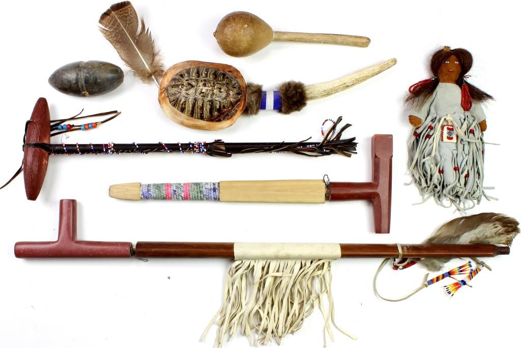 Collection of contemporary Native American items