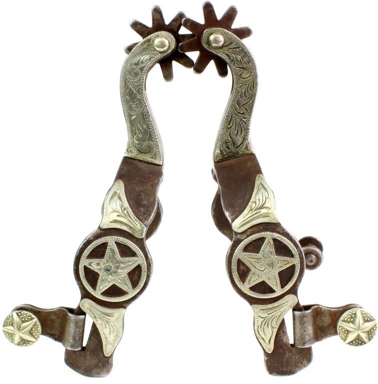 Single mounted spurs 5 point Star pattern