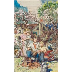 "Mural Study" by Dean Cornwell (1892-1960)