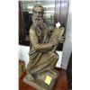 Marwal Ind. Inc. 1967 Moses holding 10 Commandments Plaque Chalkware Statue
