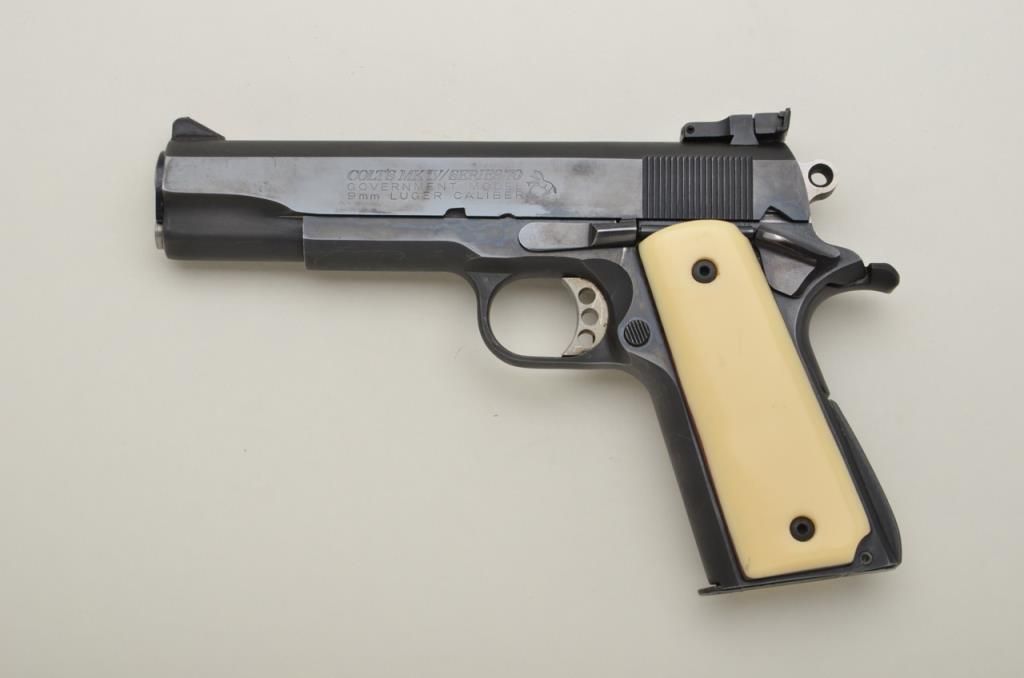Colt Government Model Mark IV/Series 70 semi-auto pistol, 9mm Luger cal ...
