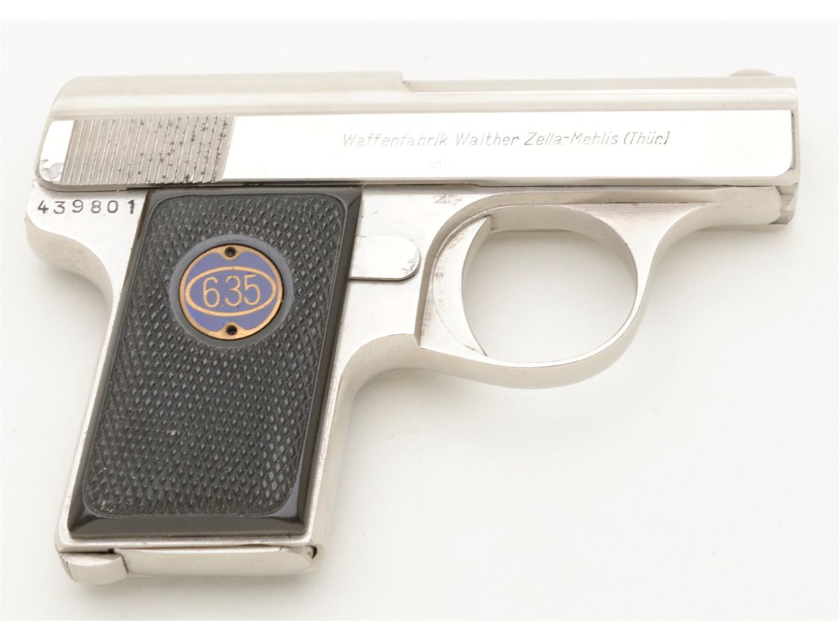 Beautiful little Walther Model 9 semi-auto pistol, .25 cal., 2” barrel ...