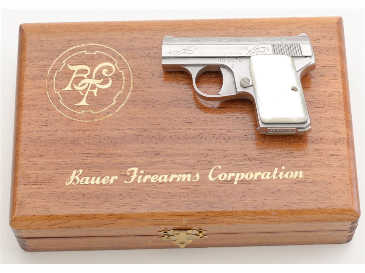 Bauer Firearms U.S. Bicentennial engraved pocket semi-auto engraved ...