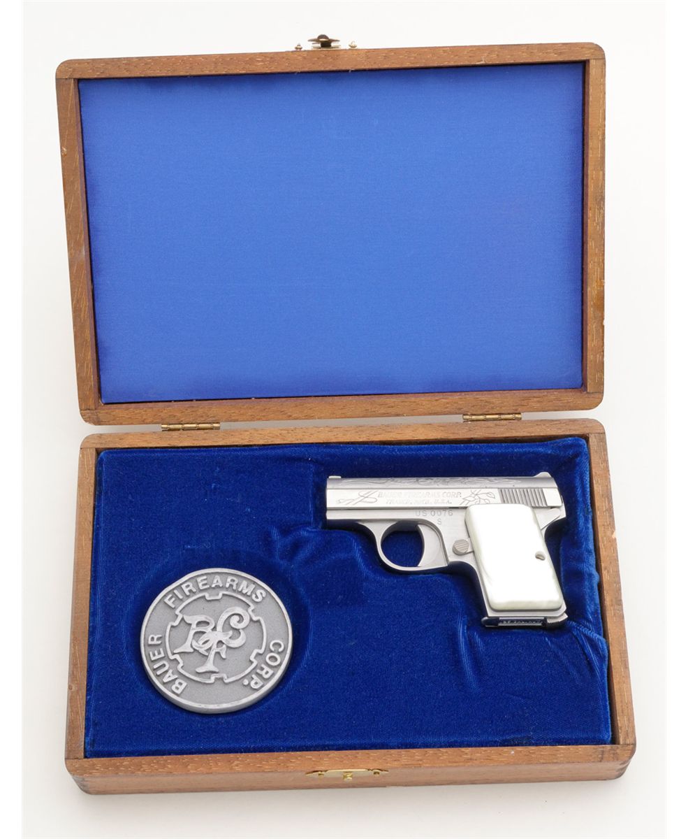 Bauer Firearms U.S. Bicentennial engraved pocket semi-auto engraved ...