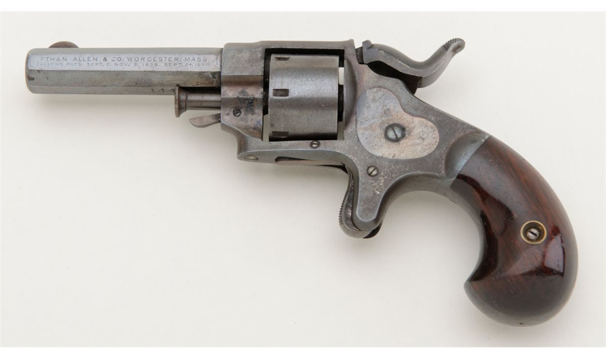 Ethan Allen & Co. side hammer revolver, .22 cal., 7-shot spur trigger ...